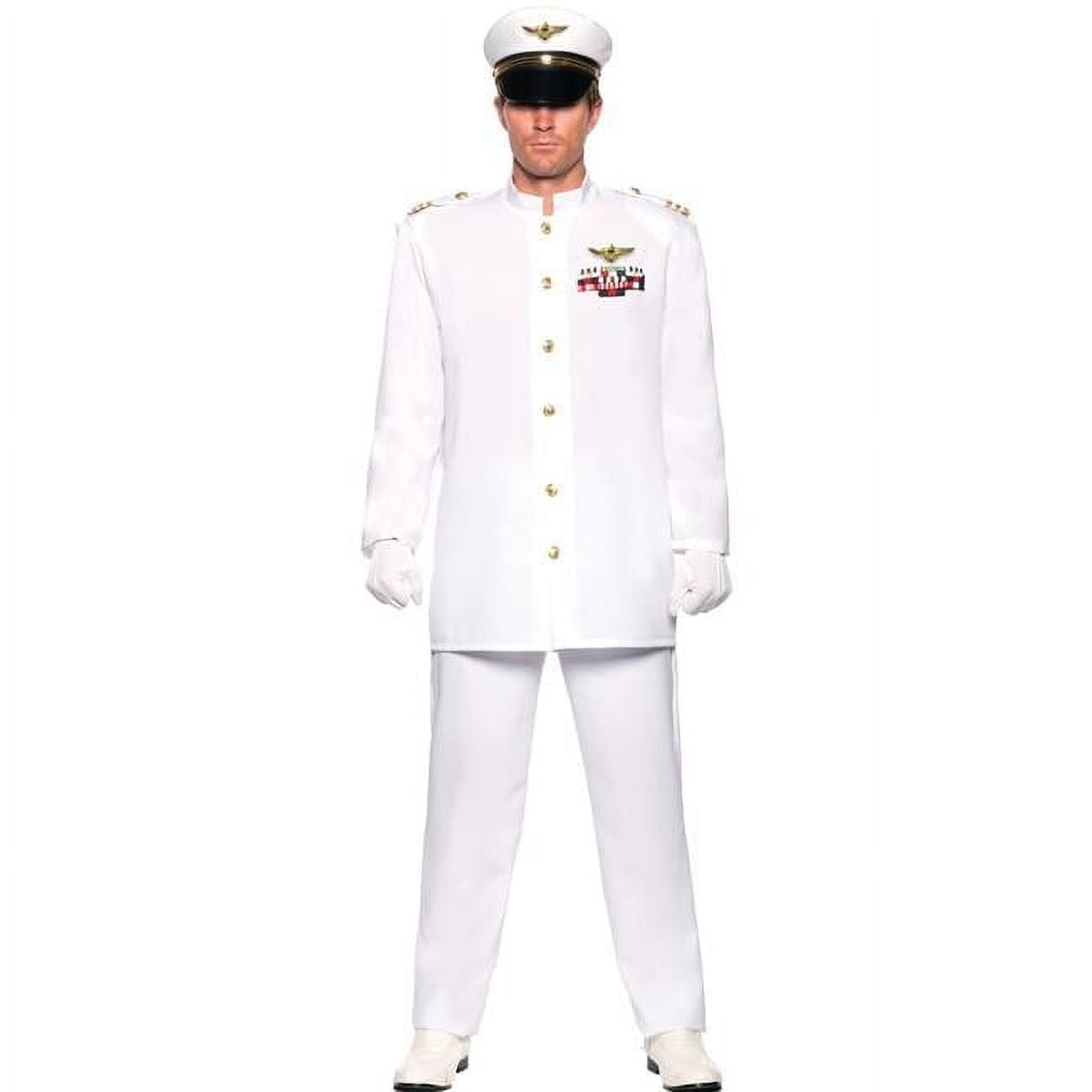 Men Deluxe Navy Admiral Costume, Standard - Walmart.com