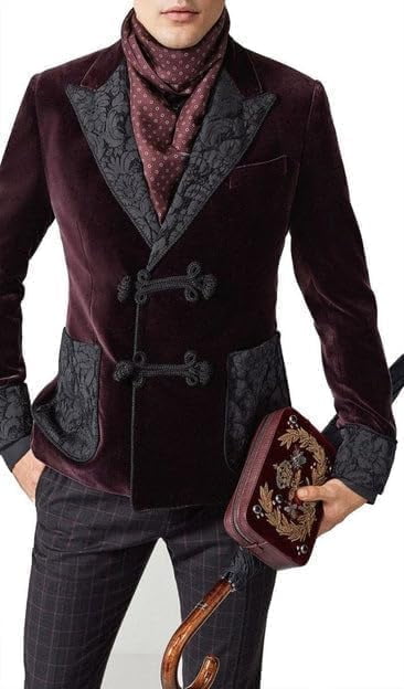 Men Double Breasted Wanted Smoking Jacket Men Dinner Party Gentlemen ...