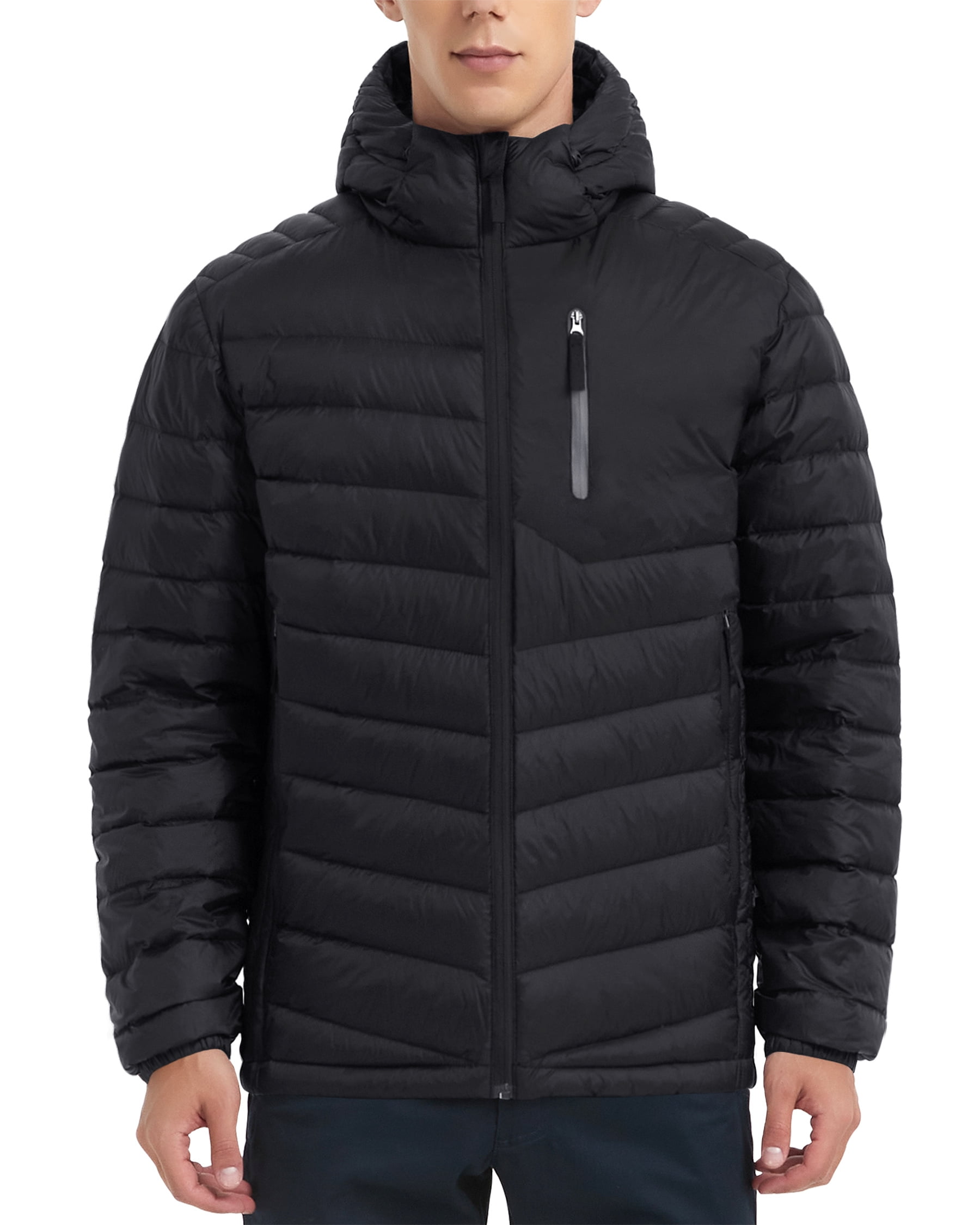 Winter Light Men's Hooded Down Coat, Packable Puffer Jacket, Water ...