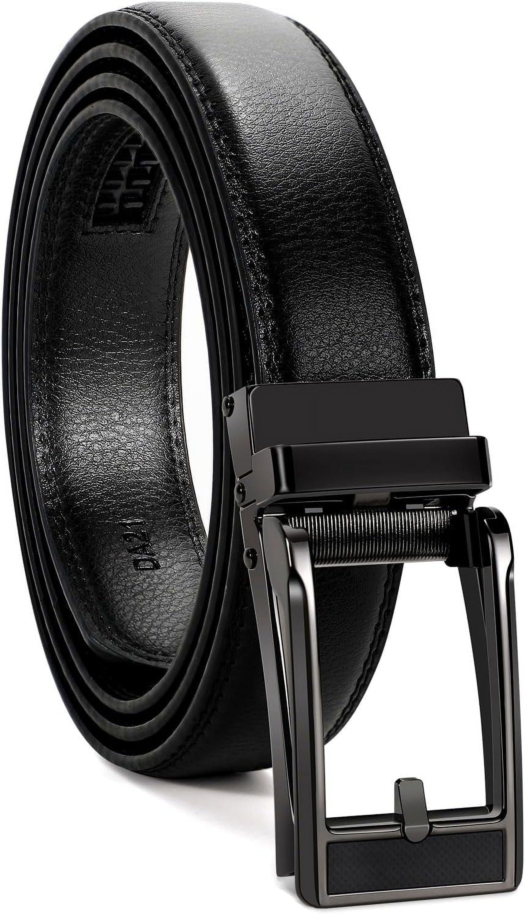 Men Dress Belt Men Adjustable Leather Belt Men Leather Ratchet Belt ...