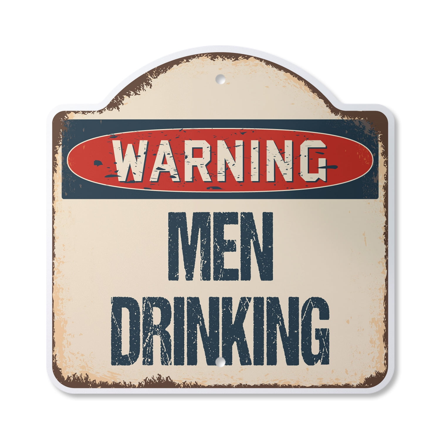 Men Drinking 10” x 10” Sign | Indoor/Outdoor Plastic | SignMission ...