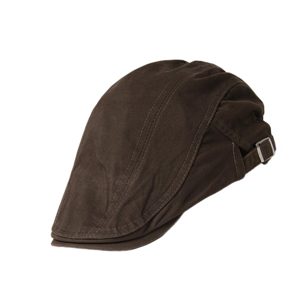 Men\' Duckbill Golf Driver hat with Classic Buckle - Brown, 55-60 cm ...