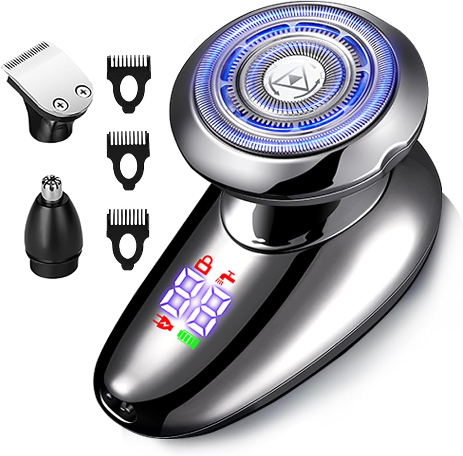 Men Electric Beard Trimmer Grooming Kit for Mustache, Head, Body, and ...