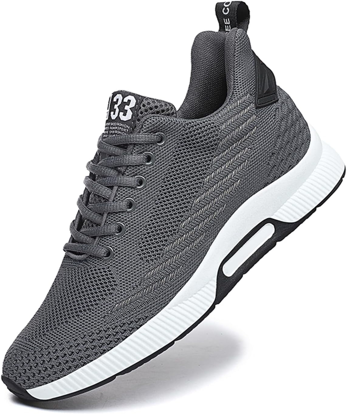 Men Elevator Sneakers Invisible Height Increasing 2.4 Inches Taller ...