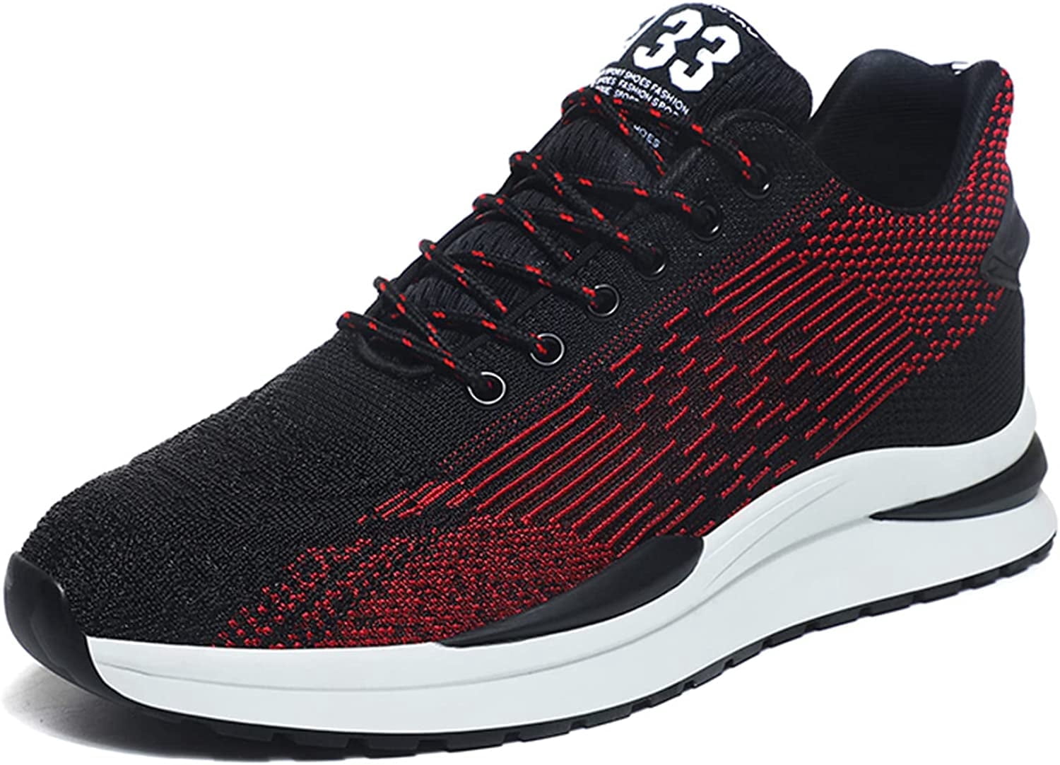 Men Elevator Sneakers Sports Shoes Invisible Height Increasing 2.36 ...