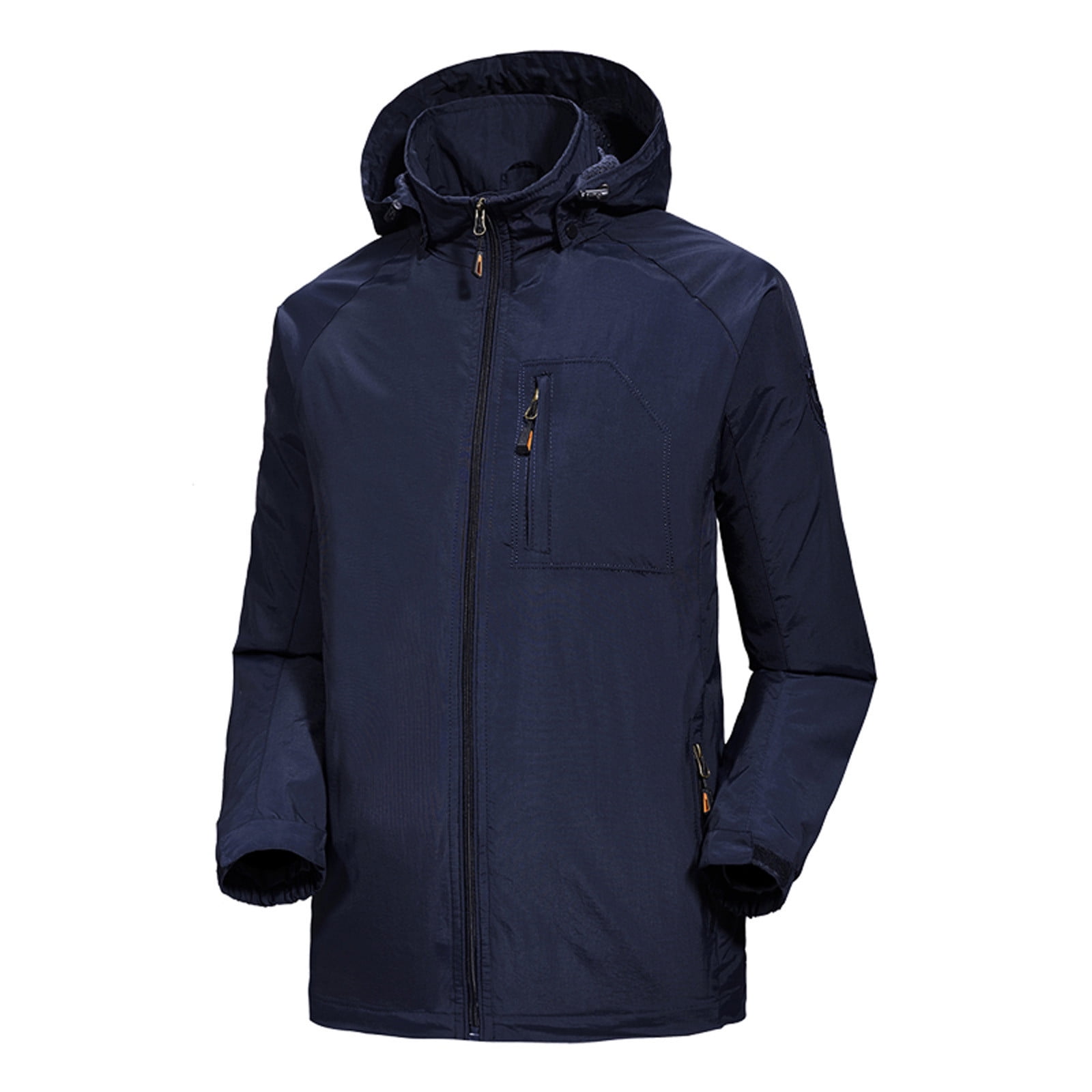 Men Fashion Zipper Casual Windproof Loose Outwear Jacket CoatLong ...