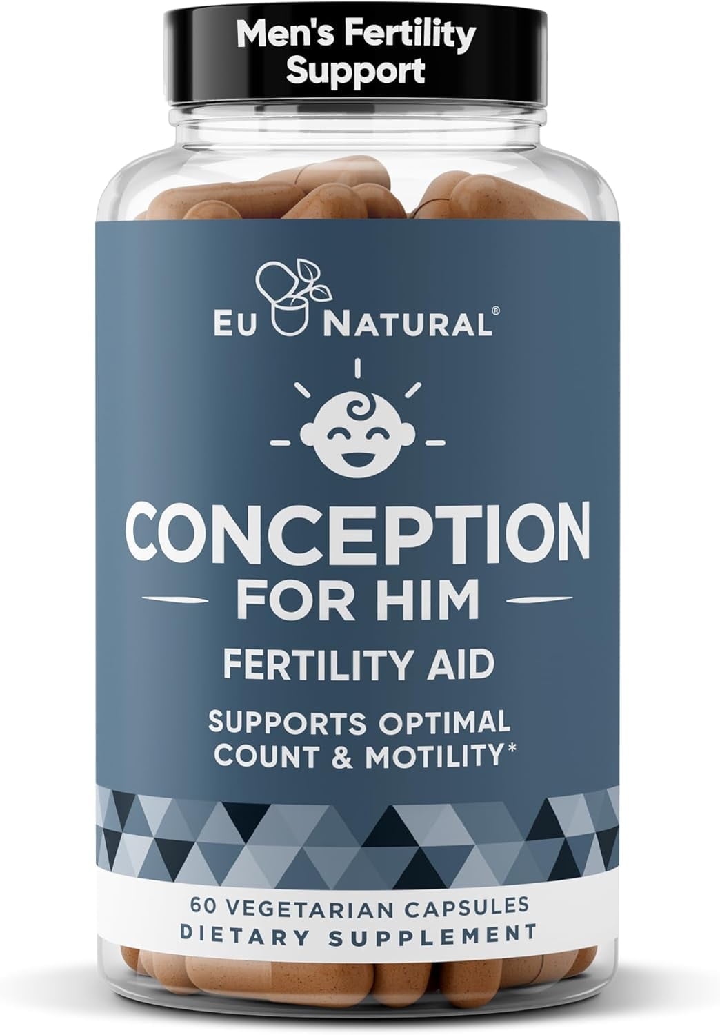 Eu Natural Men Fertility Supplements with Zinc, Folate, Ashwagandha ...