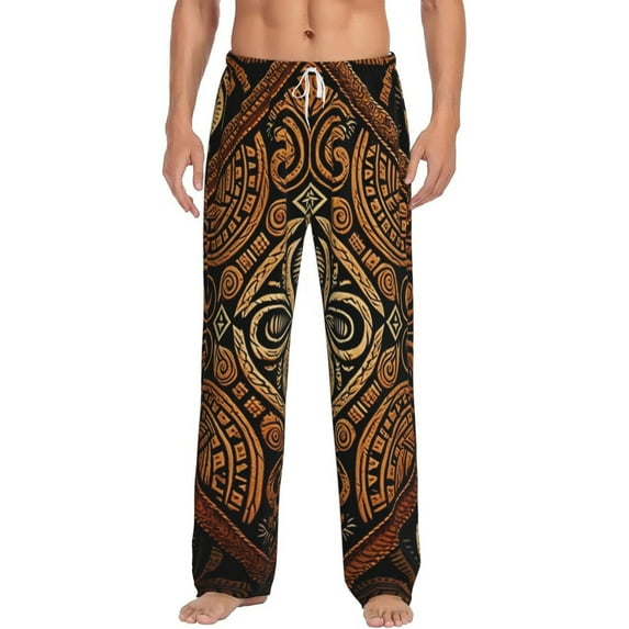 Men Flannel Pajama Pants Long Sleepwear Lounge Bottoms, Hawaiian Style ...