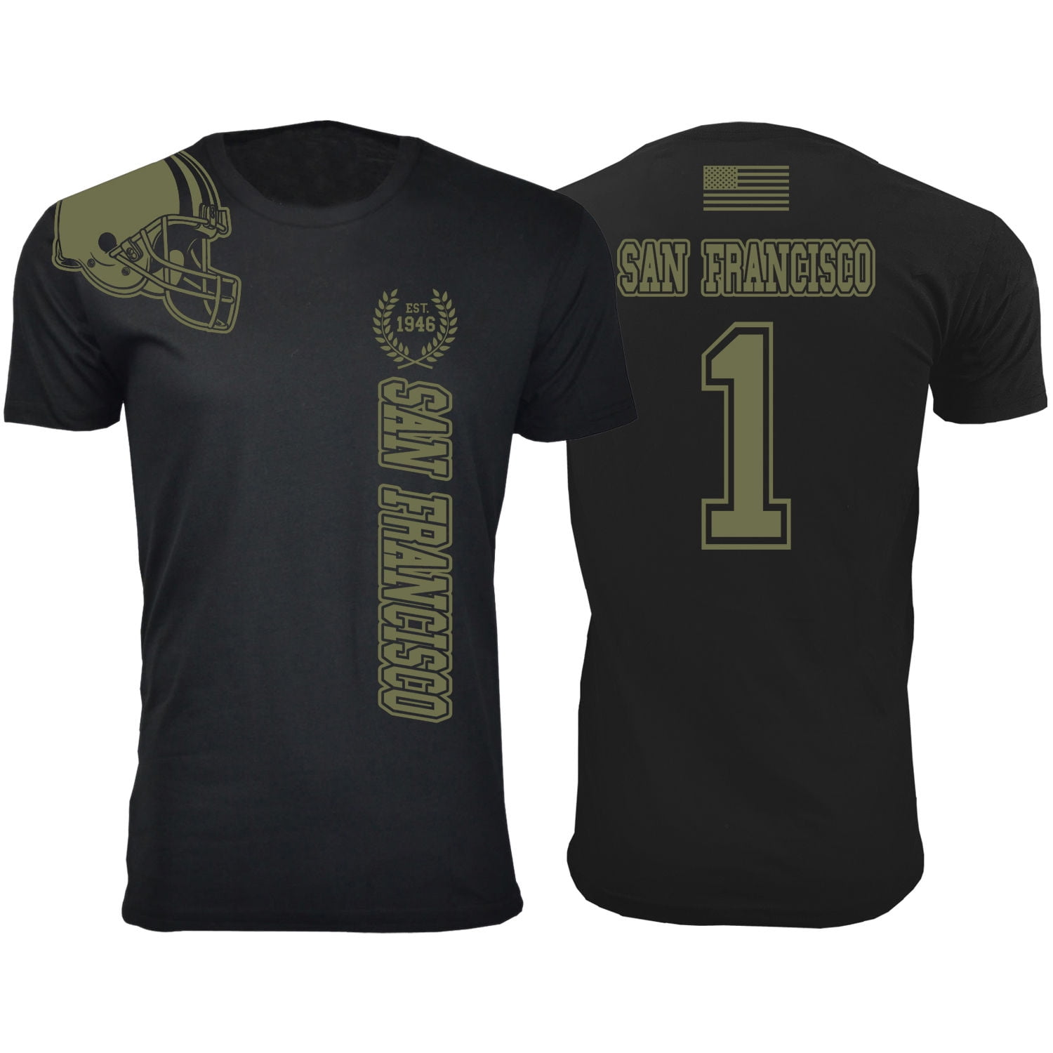 Men Football Salute T-Shirt - Walmart.com