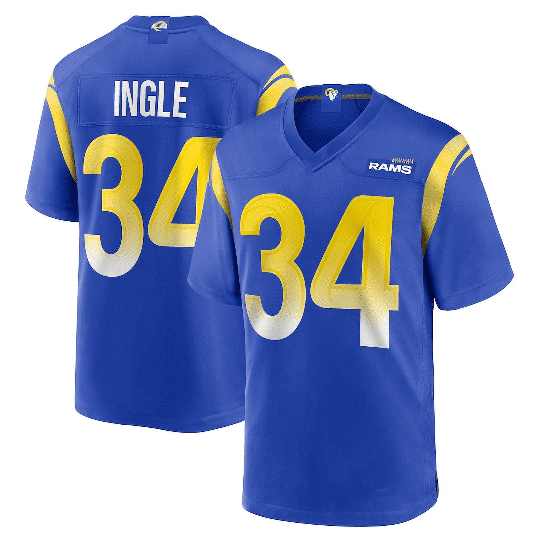 Men Football Short Shirt Tanner Ingle#34 Rams Team Name Number Fans ...
