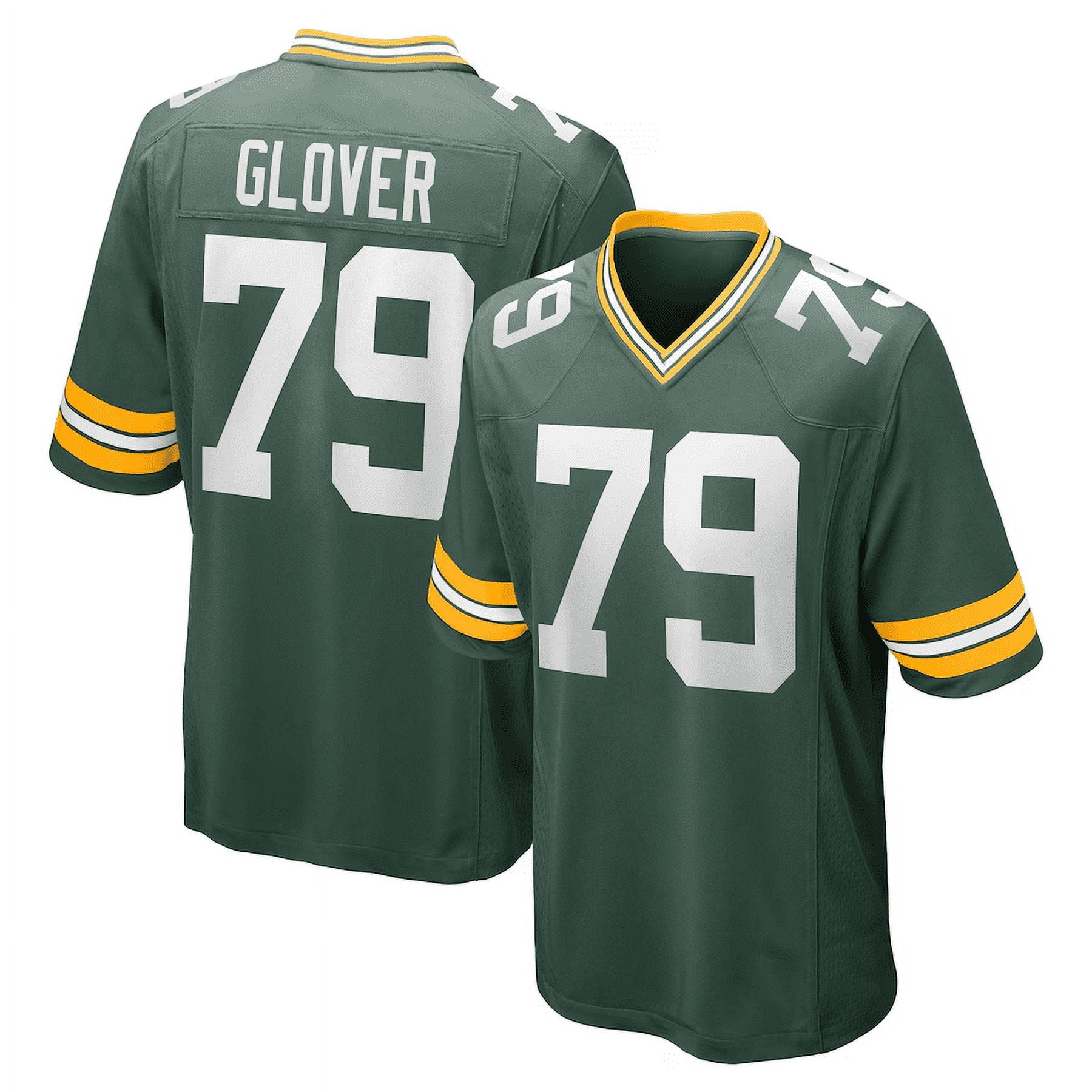 Men Football Short Shirt Travis Glover#79 Packers Team Name Number Fans ...