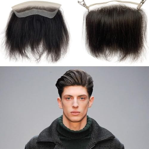 Men Forehead Hairline Toupee HD Invisible Lace Hairline Lace front Skin ...