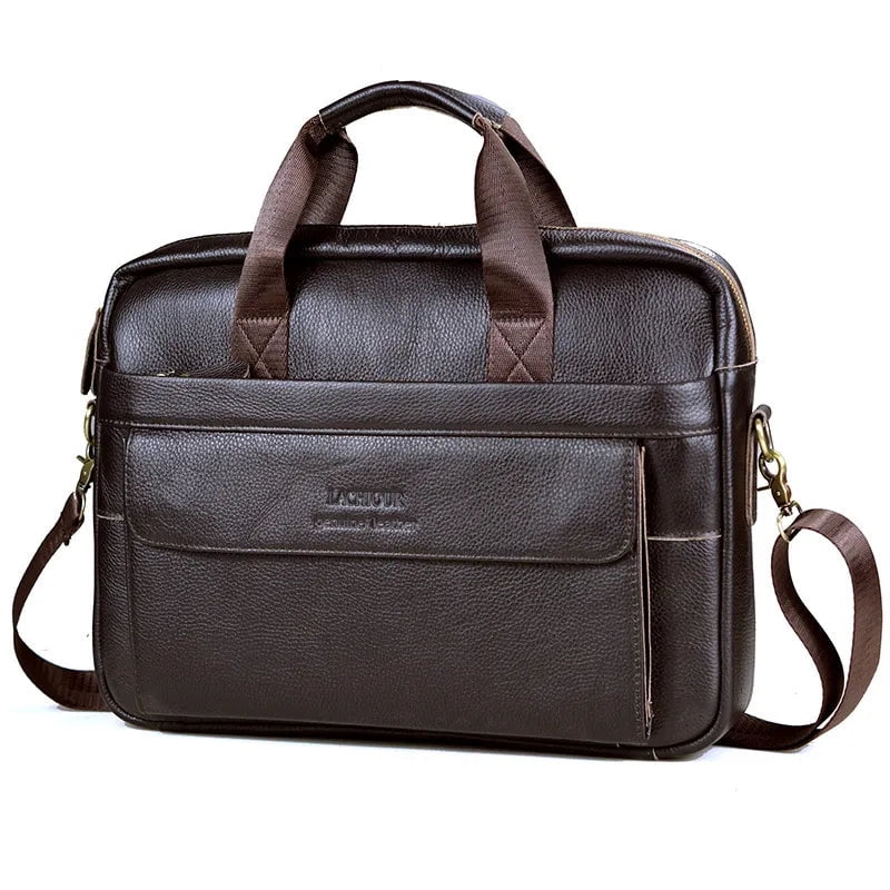 Men Genuine Leather Handbags Casual Leather Laptop Bags Male Business ...