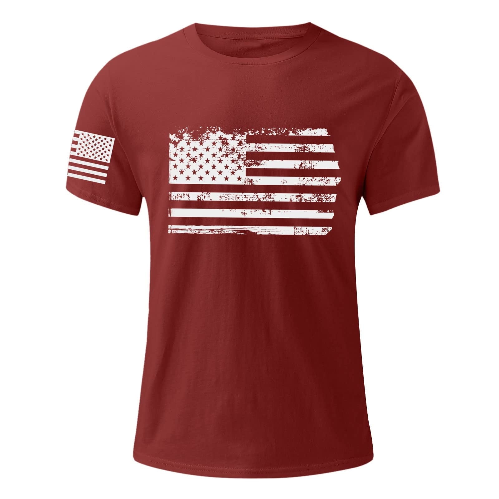 Men Graphic Tees Star Stripe Print Print Patriotic Shirts Short Sleeve T Shirts Independence Day ...