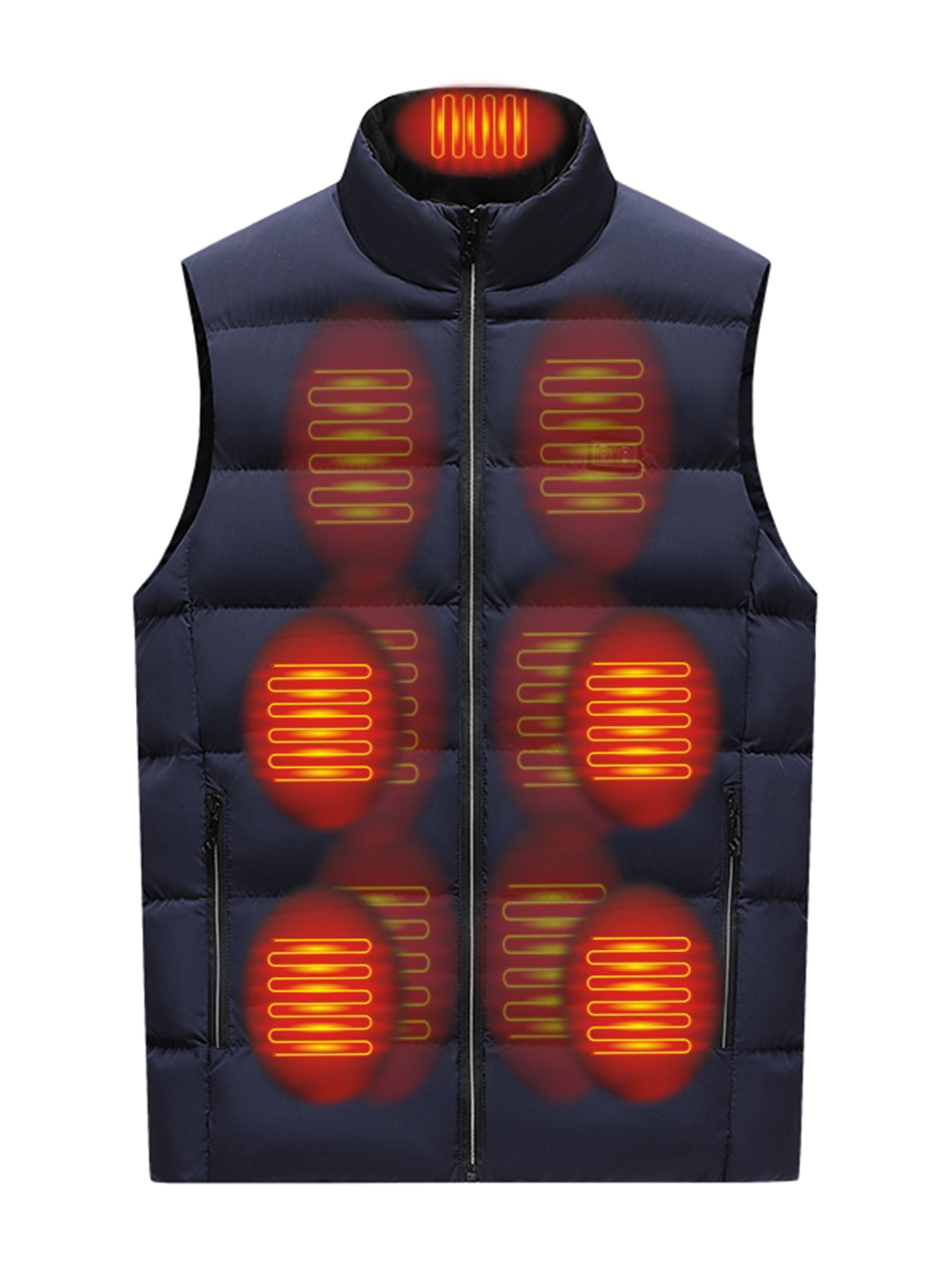 Men Heated Vest Electric Adjustable Temperature Control Thermal Jacket ...
