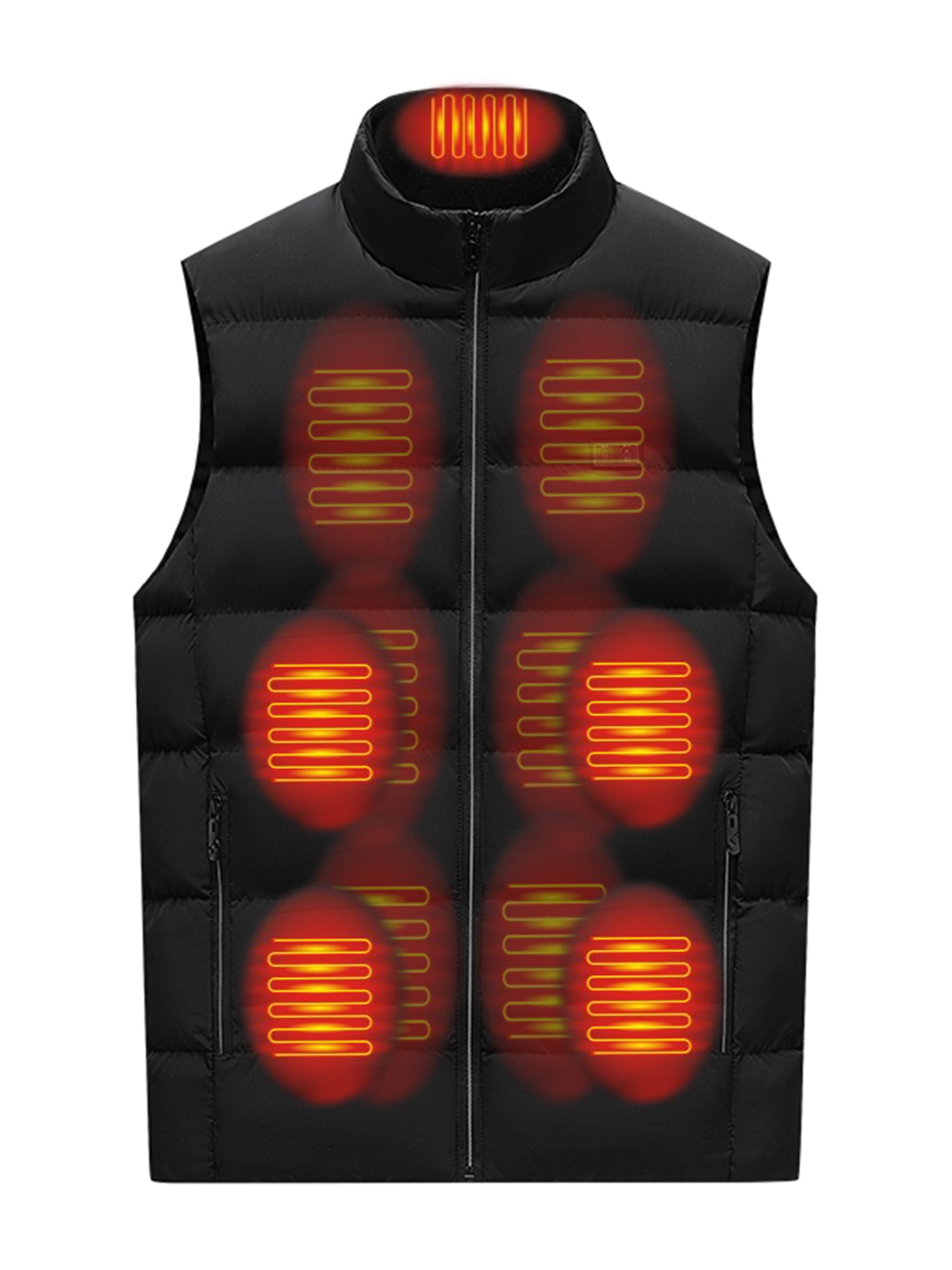 Men Heated Vest Electric Adjustable Temperature Control Thermal Jacket ...