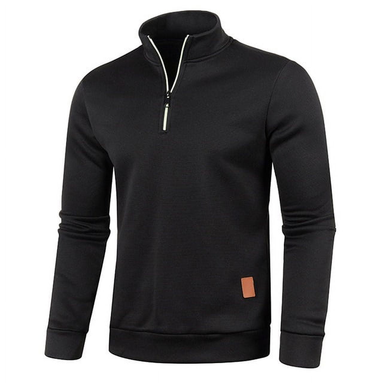 Men Sweatshirts Spring Thicker Pullover Half Zipper Pullover Male ...
