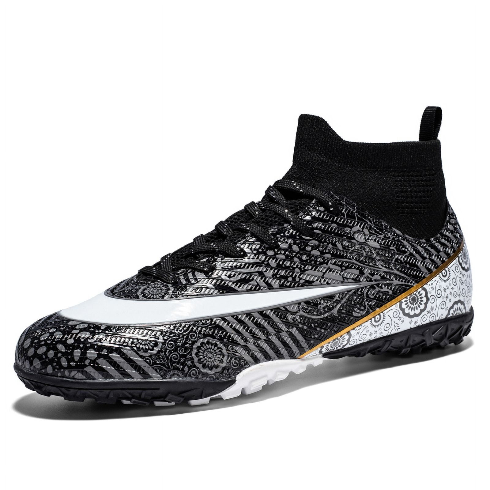 Men High Top Soccer Cleats Shoes Teenager Football Boots Turf - Walmart.com