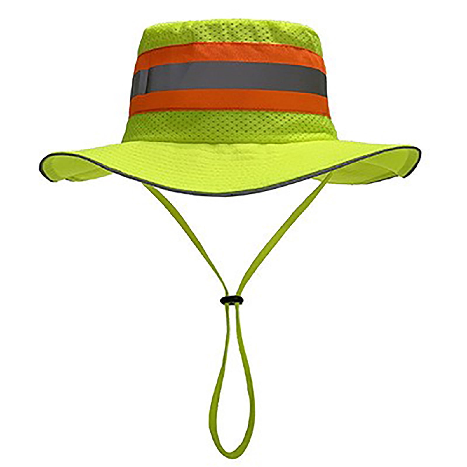 Men High Visibility Reflective Bucket Hat with Neck Flap Wide Brim ...