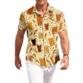 Men Holiday Oktoberfest Beer Party Shirt, Beer Festival Print Button ...