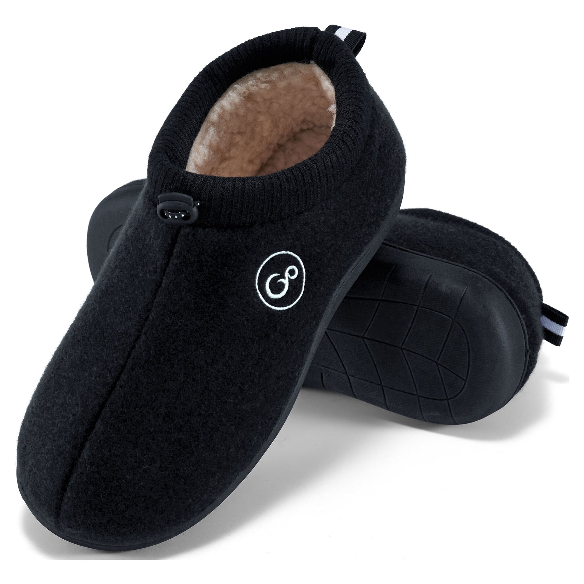 Men House Slippers Indoor Shoes with Warm Cozy Memory Plush Warm Closed ...