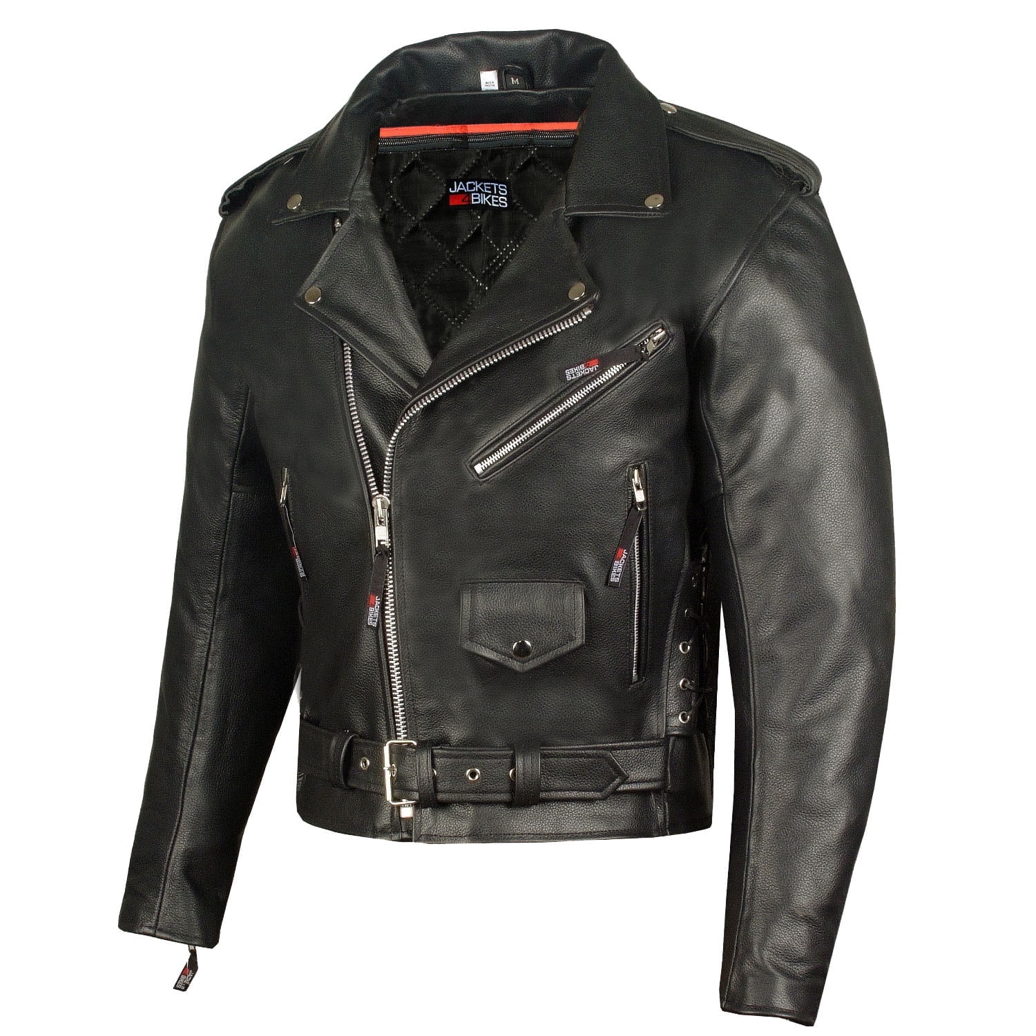 Men ICONIC Motorcycle Premium Natural Buffalo Leather Side Lace Biker ...