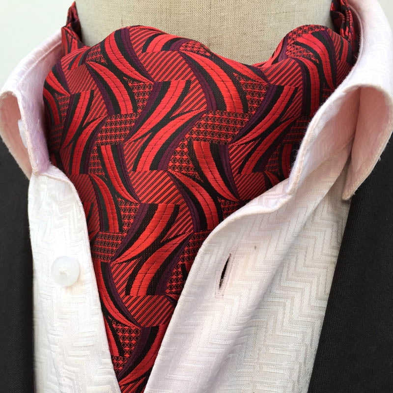 Men Jacquard Paisley Gentleman Scarves Cravat Ascot Wedding Party Neck ...