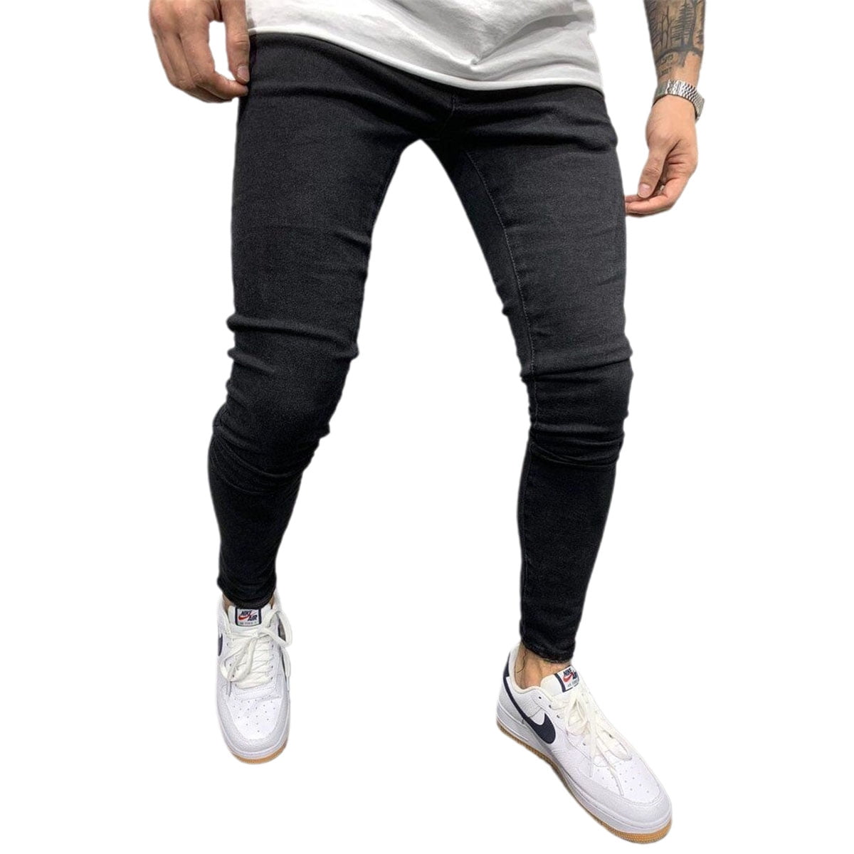 Men Jeans Sweatpants Sexy Hole Casual Summer Autumn Male Ripped Skinny ...