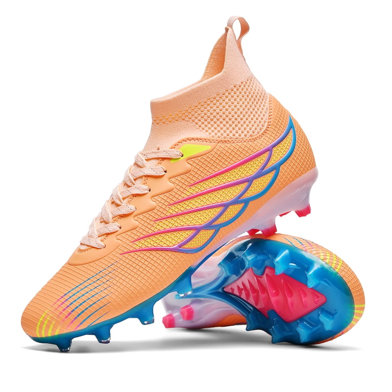 Men & Kids Soccer Cleats, Lightweight Outdoor Shoes for TF/FG Turf ...