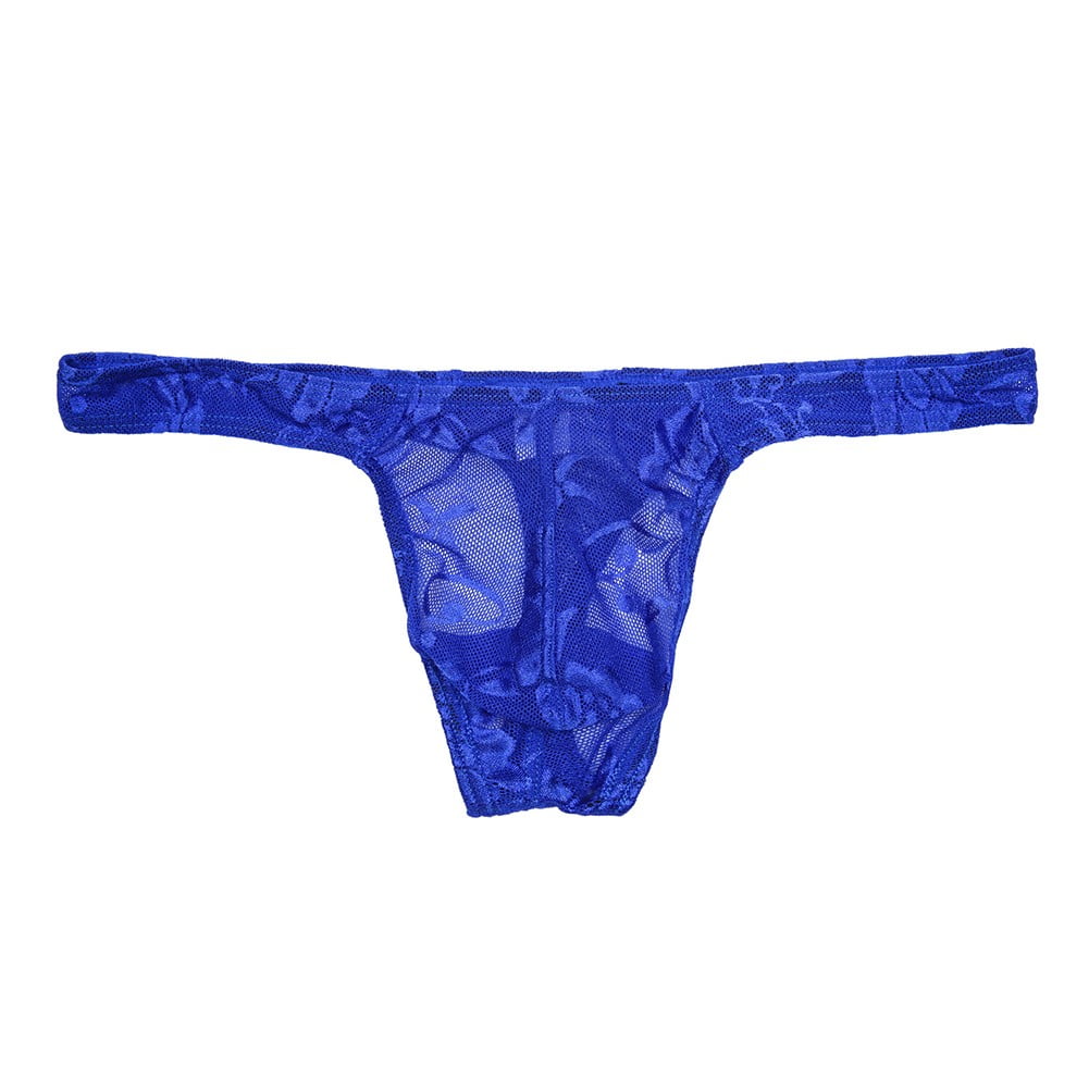 Men Lace Pouch Panties Bikini Briefs G-String Thongs Low Rise Underwear ...