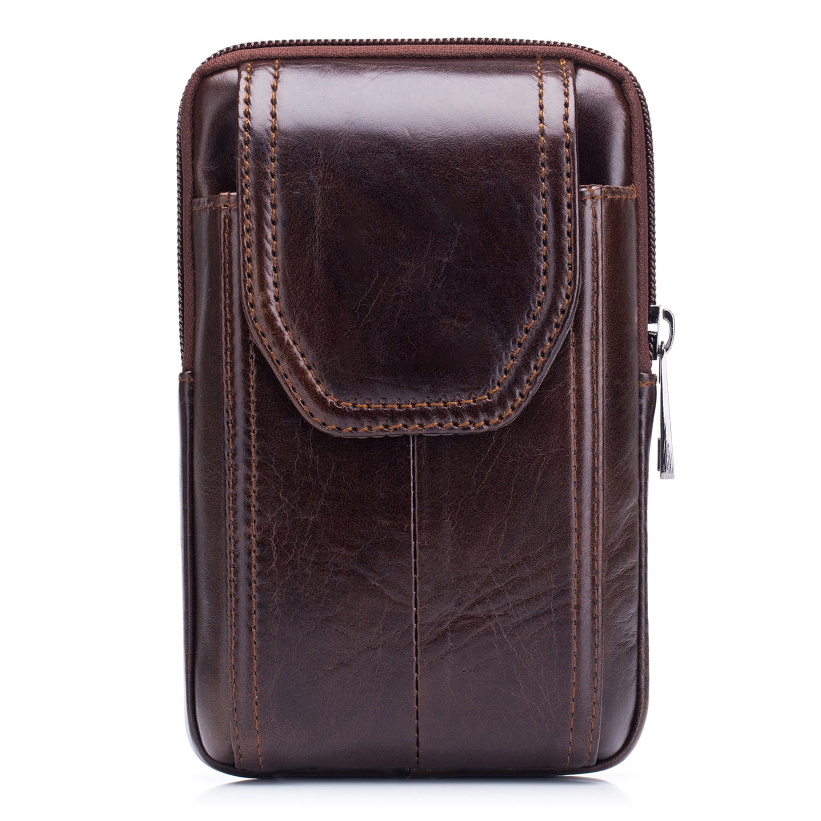 Men Leather Belt Pouch Waist Bag Fanny Pack Phone Pouch with Belt Loop ...