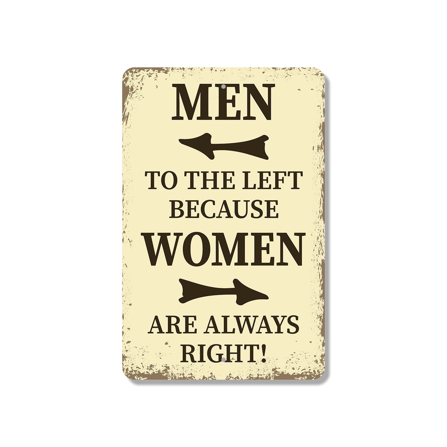 Men to the Left Because Women Are Always Right 13 Inch x 20 Inch ...
