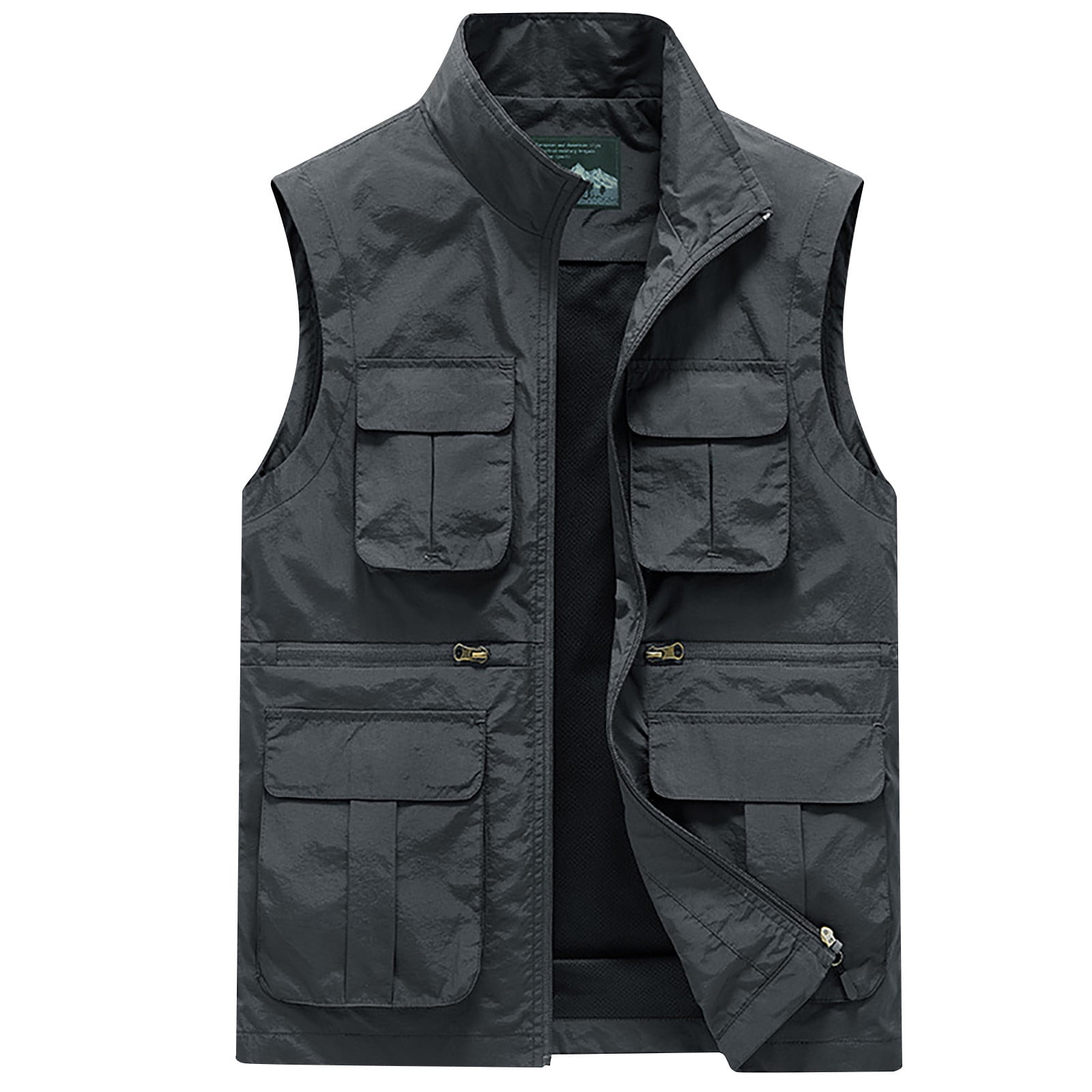 Men Lightweight Fishing Vest Outdoor Work Quick Dry Hunting Travel Vest ...