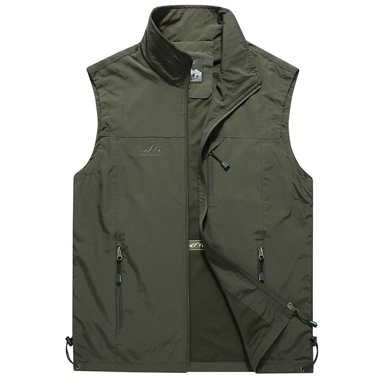 Men Lightweight Fishing Vest Outdoor Work Quick Dry Hunting Travel Vest ...