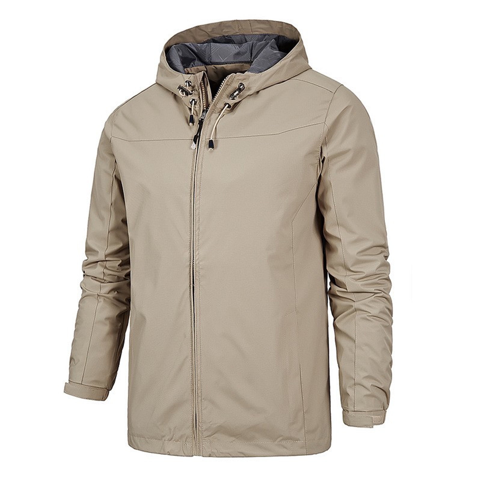 Men Lightweight Waterproof Jacket Zipped Windproof Sun Protection ...