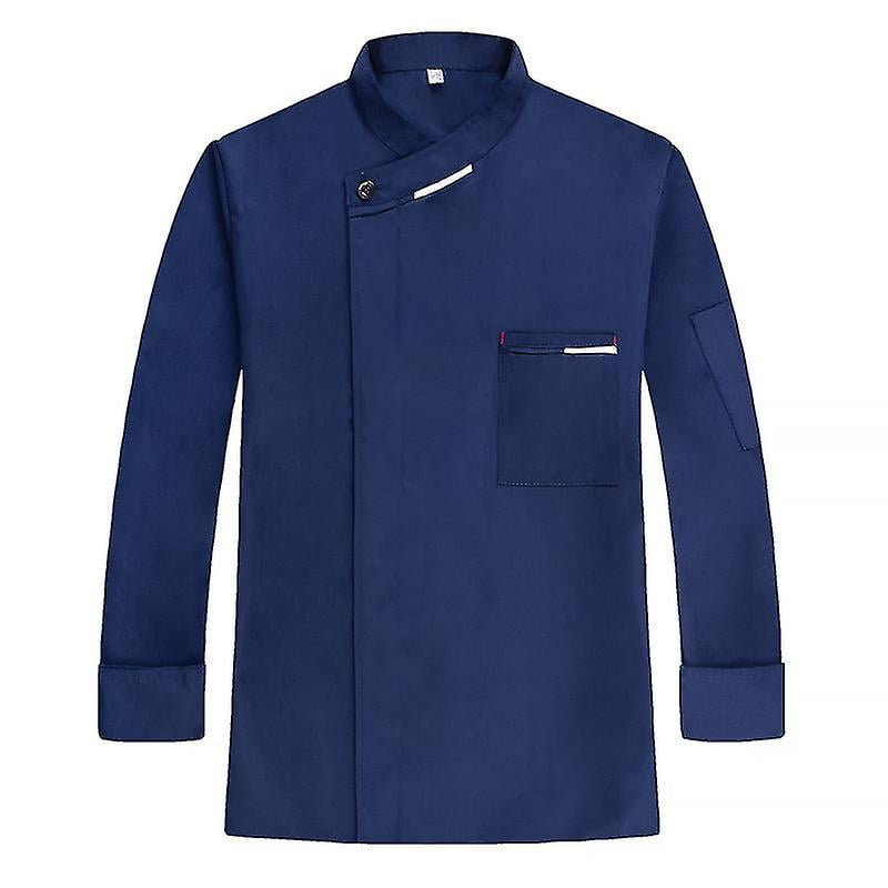 Men Long Sleeve Chef Jackets Women Kitchen Restaurant Chef Coat White ...