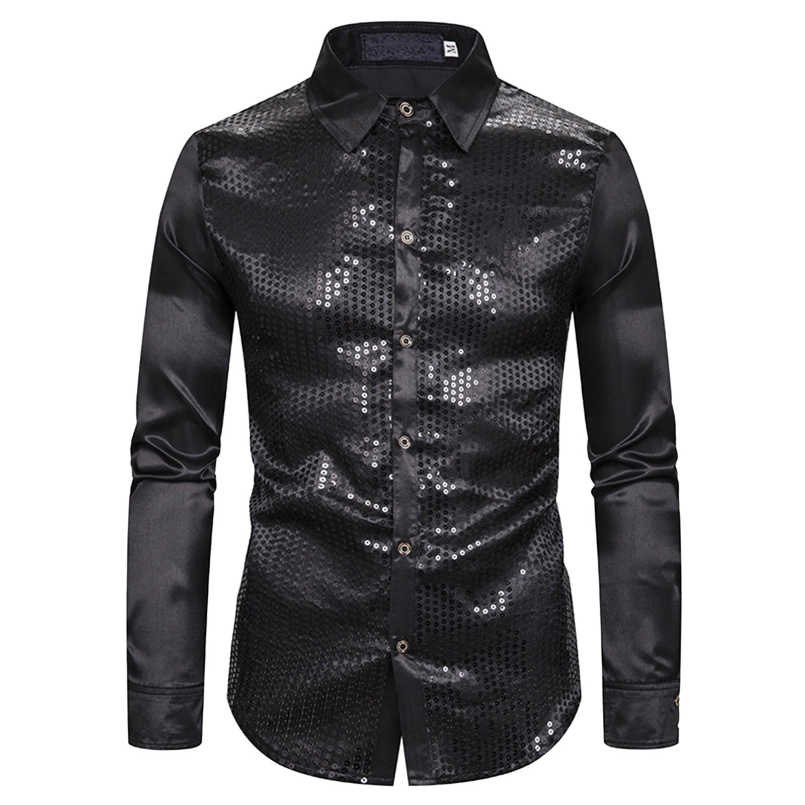 Men Long Sleeve Dress Shirts Free Casual Cardigan Regular Fit Collar ...
