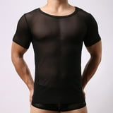 Fishnet Base Layer Men ACSUSS Mens Mesh See Through Perspective Muscle ...