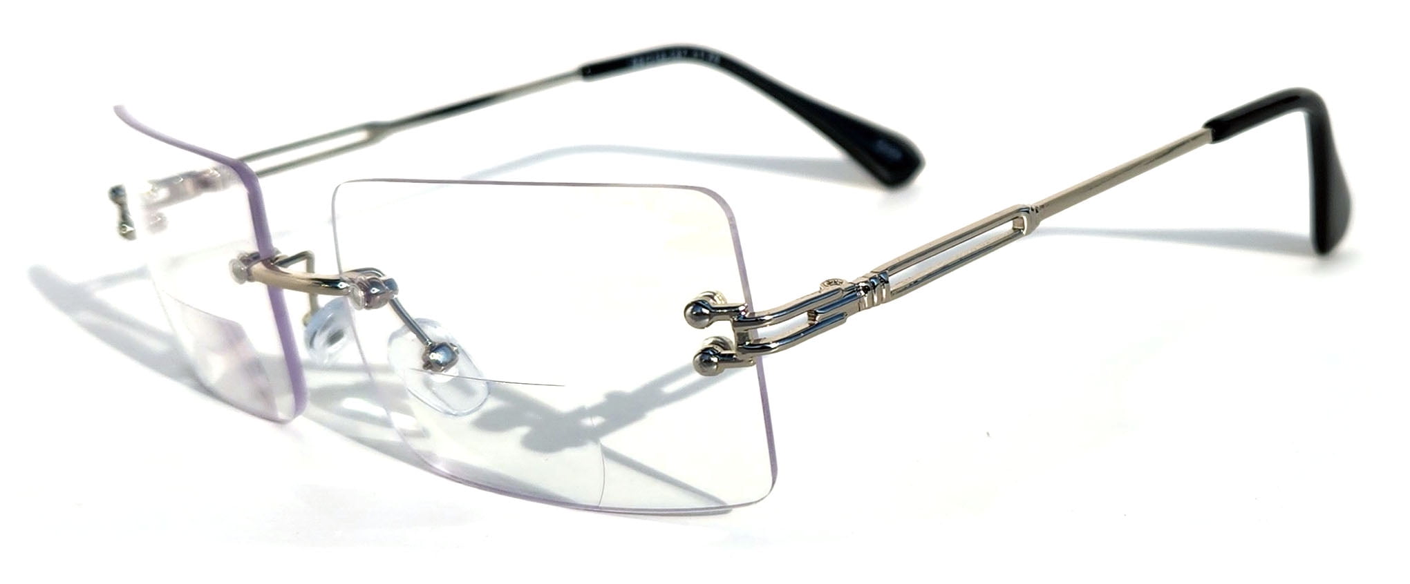 Men Metal Rimless Anti Blue Clear Lens BIFOCAL Reading Glasses ...