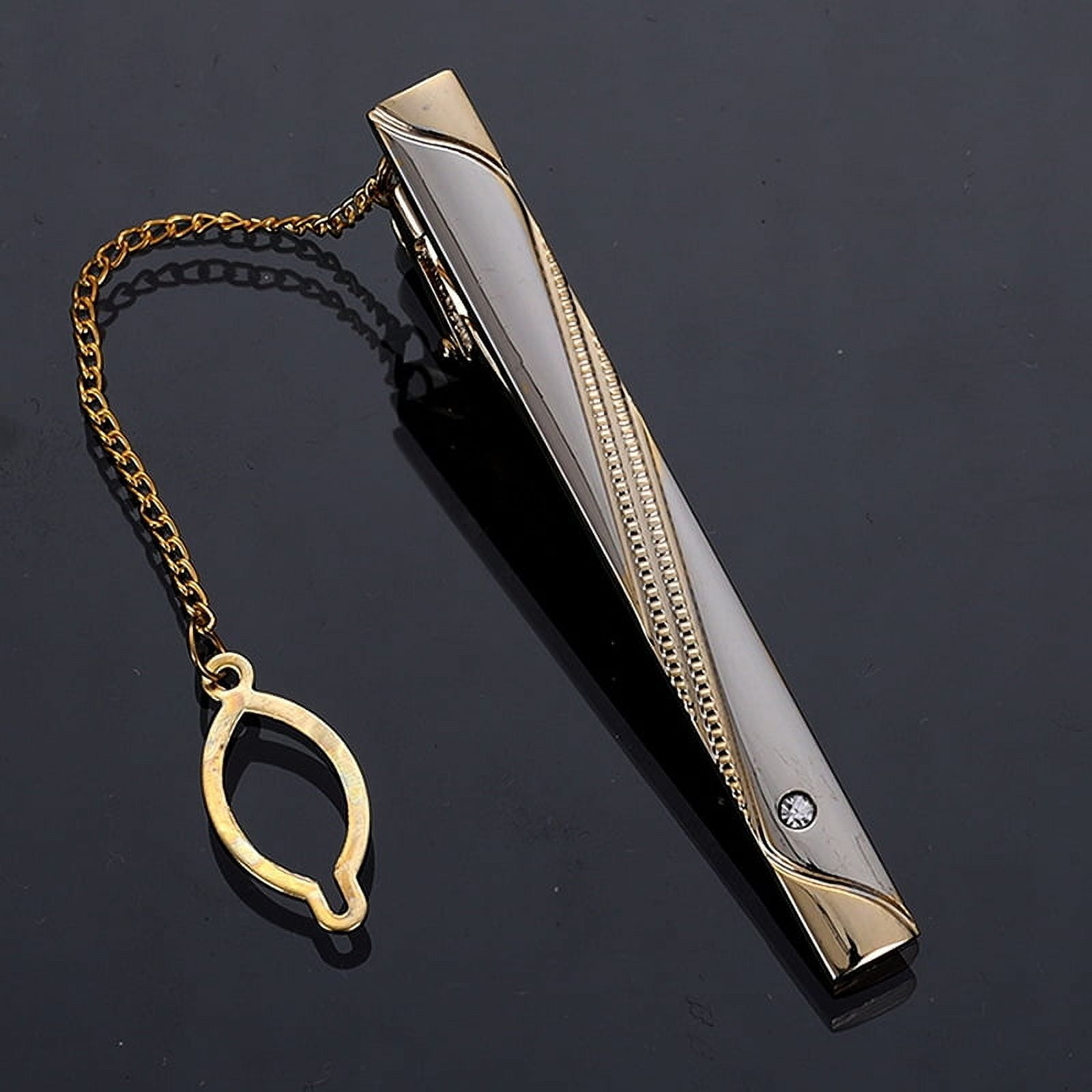 Men Metal Simple Necktie Buckle Gold Silver Color Tie Bar Clasp Clip ...