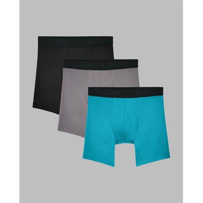 Men Mid Rise Breathable Micro-Mesh Boxer Briefs, Assorted Color - Large ...
