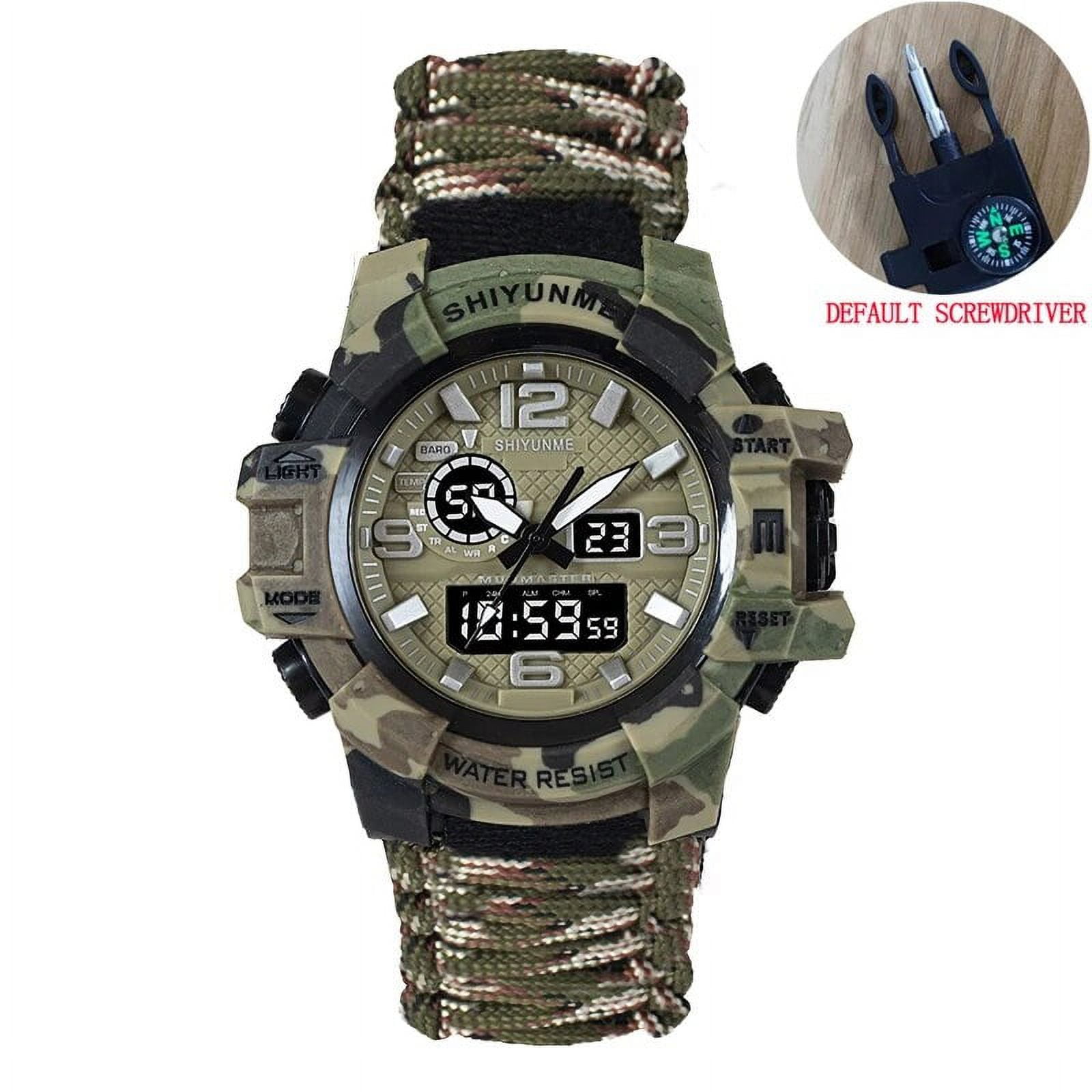Men Military Sports LED Digital Watches Compass Outdoor Multi-function ...