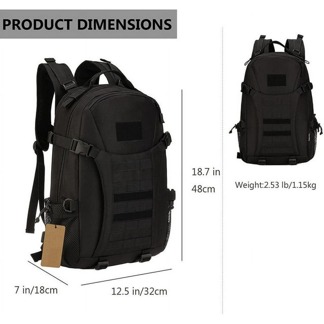 Men Military Tactical Molle Backpack Large Army Men 3 Day Assault Pack Rucksack - Walmart.com