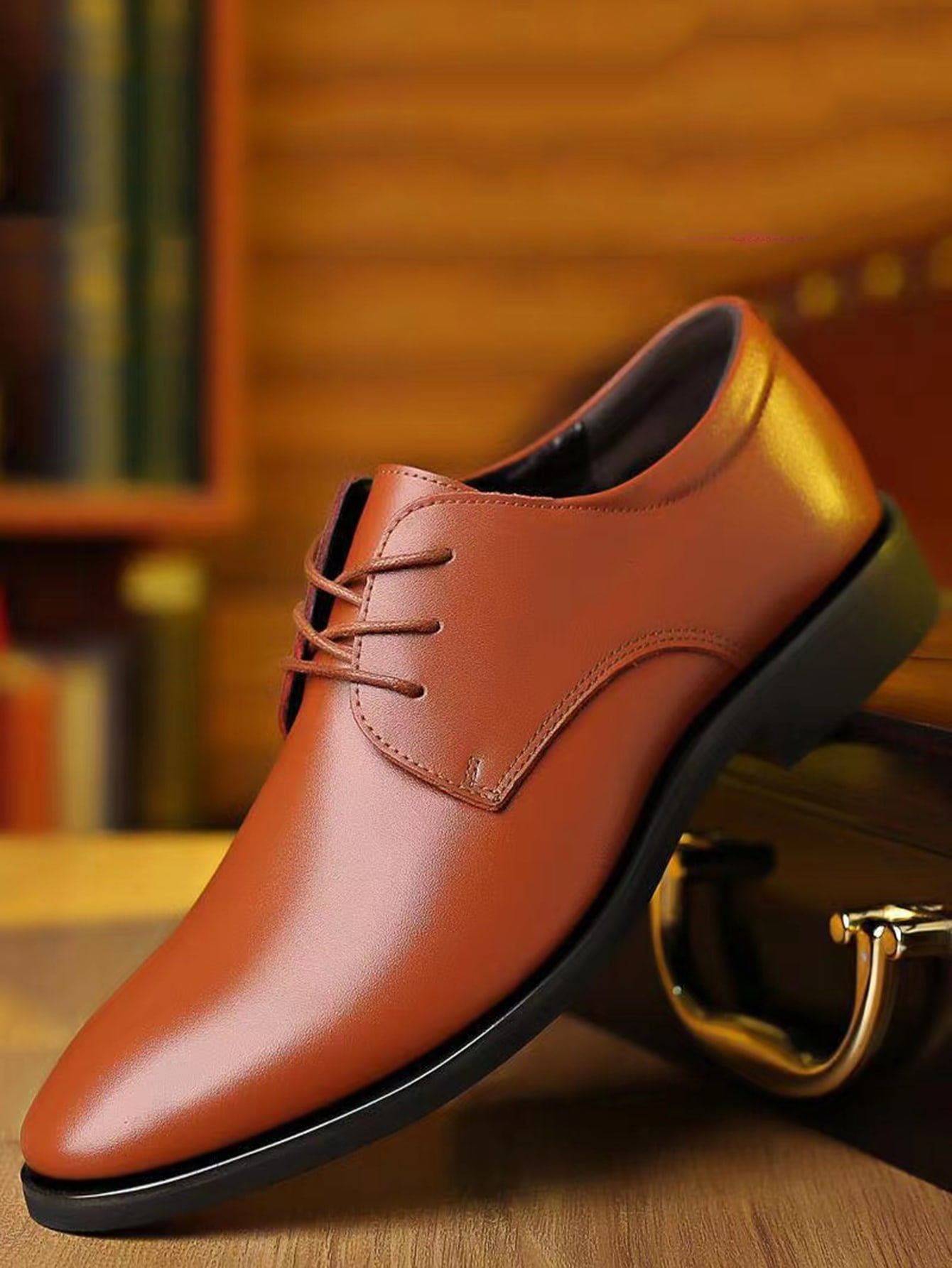 Men Minimalist Lace-up Front Oxford Shoes Business Office Dress Shoes ...