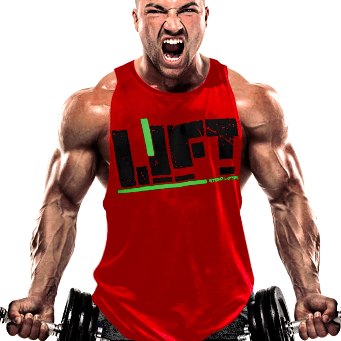 Men Muscle Bodybuilding Sleeveless Shirt Tank Top Gym Singlet Fitness ...