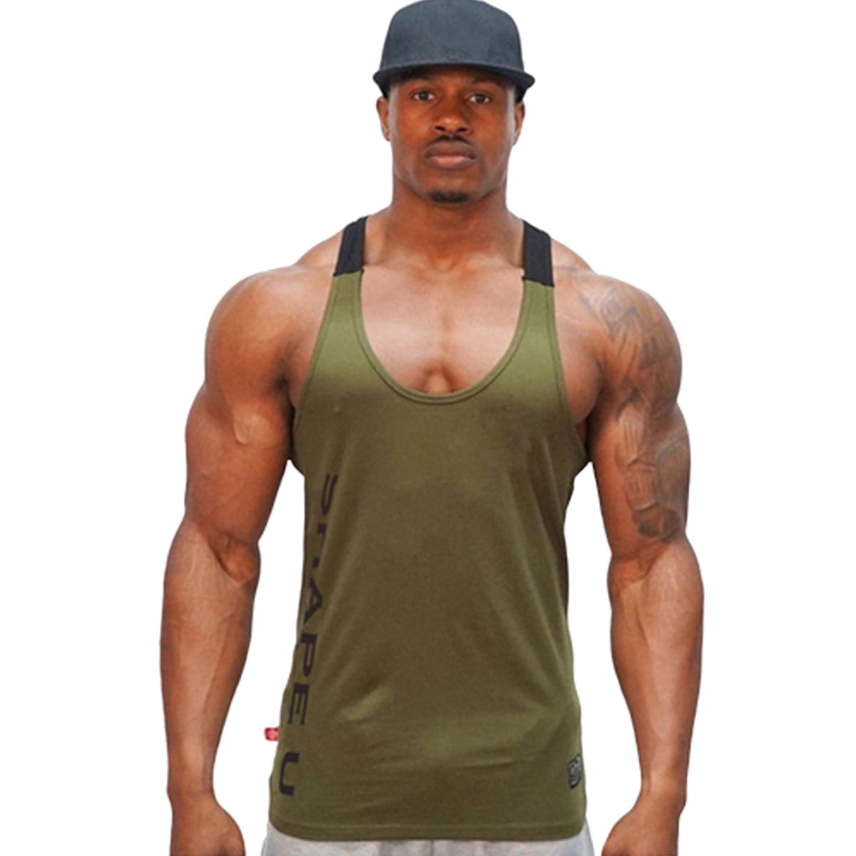Men Muscle Fitness Tank Top Bodybuilding Workout Gym Sport Sleeveless ...