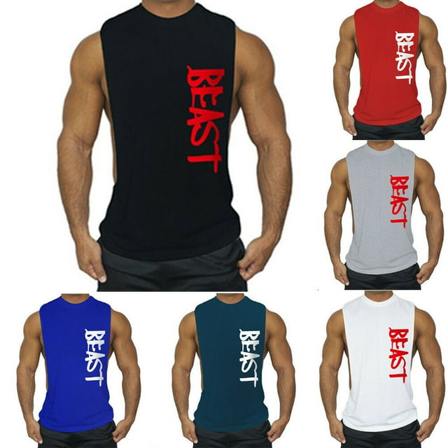 Men Muscle Sleeveless Shirt Tank Top Bodybuilding Gym Singlet Fitness Sport Vest - Walmart.com