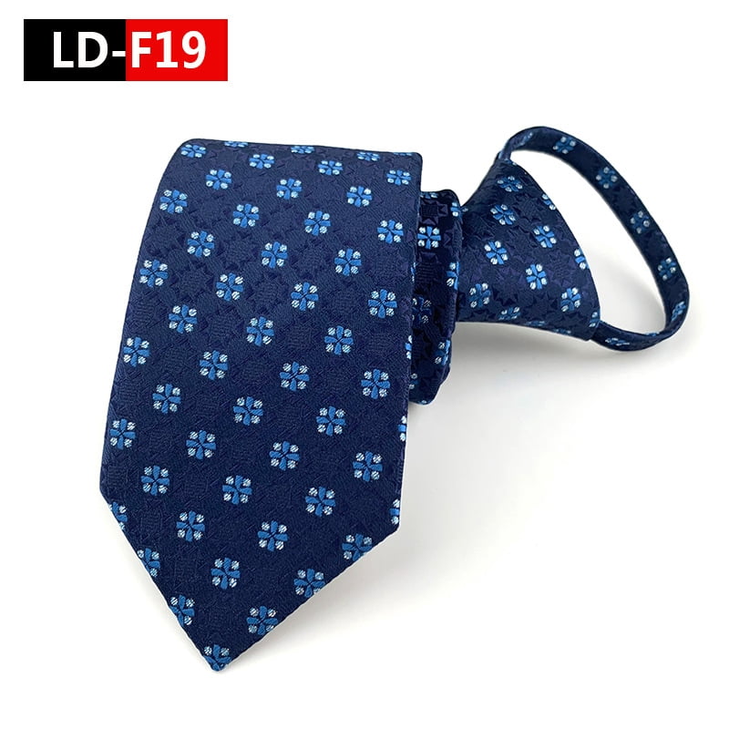 Men Necktie Regular Extra Long Adjustable Pre Tied Clip on Easy Zipper ...