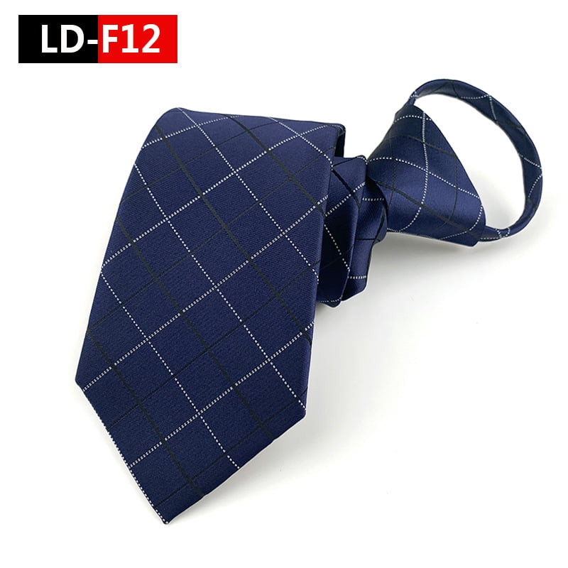 Men Necktie Regular Extra Long Adjustable Pre Tied Clip on Easy Zipper ...