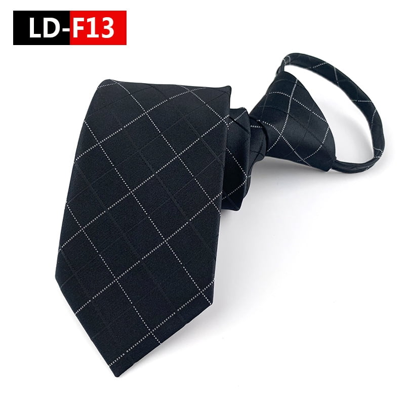 Men Necktie Regular Extra Long Adjustable Pre Tied Clip on Easy Zipper ...